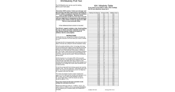Salifert KH/Alkalinity Test Kit